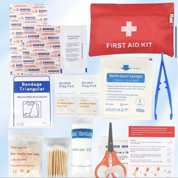 Bath | 63pcs 1 Set First Aid Kit For Homebusinessschool Emergency Travel Kit | Poshmark
